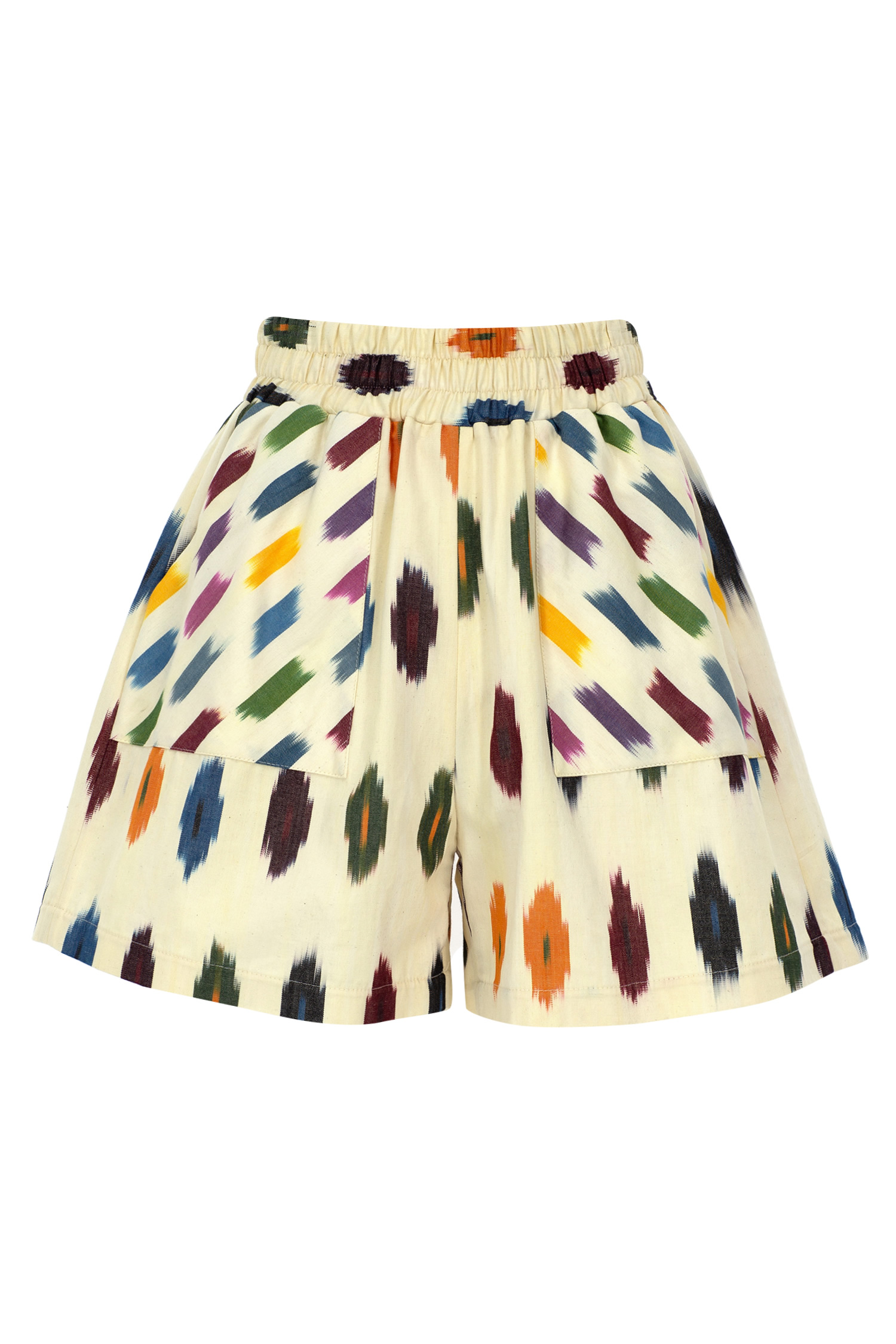 Boxer Shorts in Multi Dots Cotton Ikat - Punicana